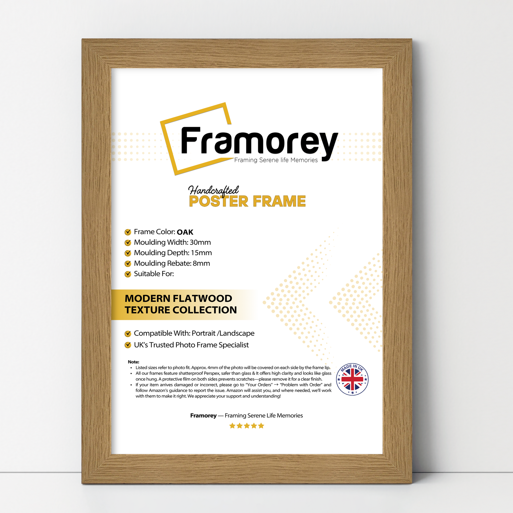 Handmade Wood Poster Frame | Durable & Stylish Picture Frames UK – Framorey
